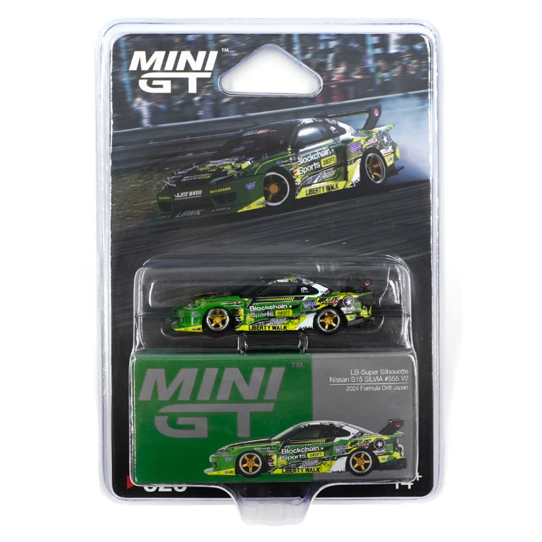 Mini GT Blister #823: Nissan LB-Super Silhouette S15 SILVIA #555 V2 20 – Krazy Caterpillar