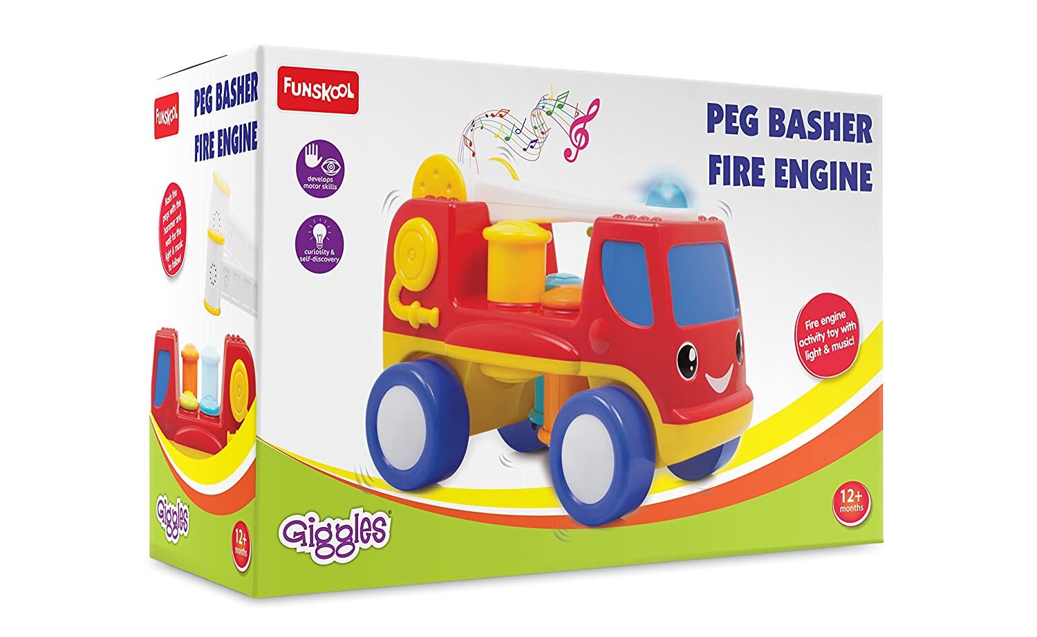 Peg Basher Fire Engine With Light & Sound - Giggles | Funskool – Krazy Caterpillar