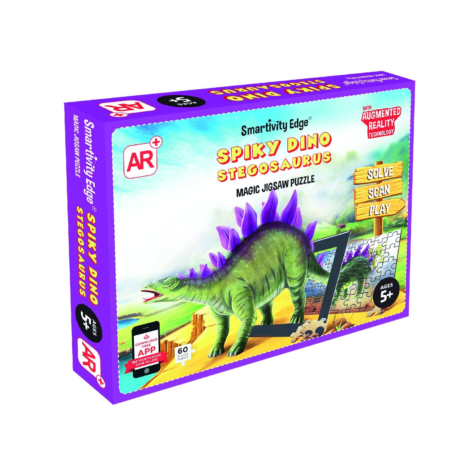 Spiky Dino Stegosaurus | Magic Jigsaw Puzzle | Augmented Reality ...