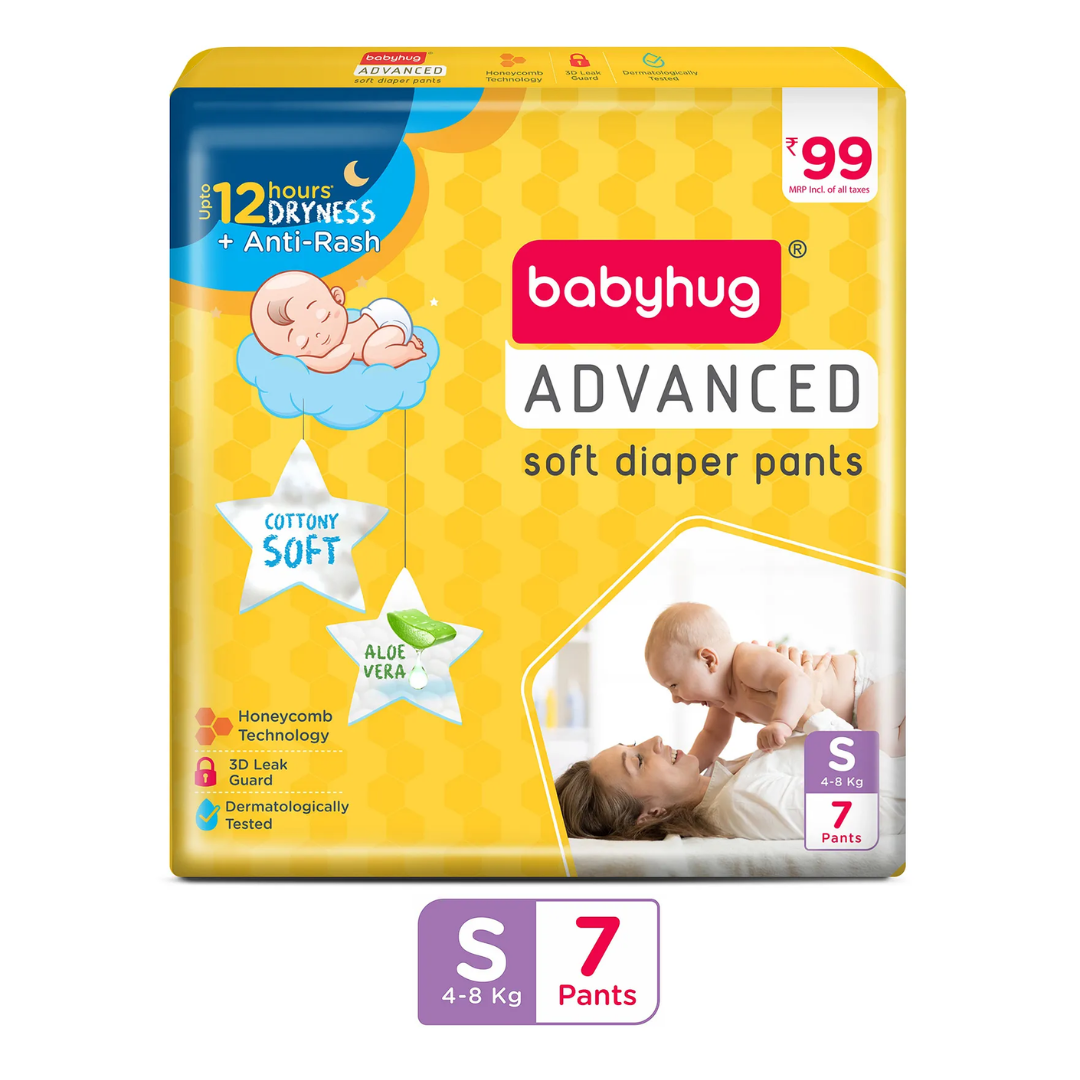 Babyhug Advanced Pants Style Diapers Small (S) - 7 Pieces – Krazy ...