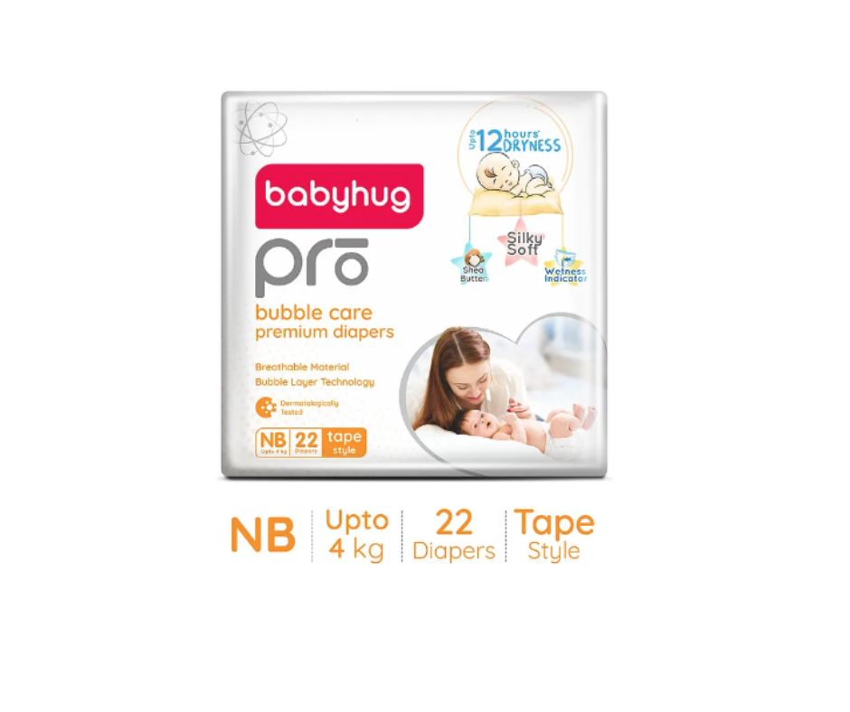 Babyhug Pro Bubble Care Premium Tape Style Diaper – Krazy Caterpillar