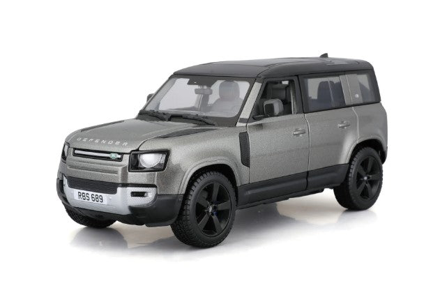 Bburago 2022 Land Rover Defender 110 - Silver Die-Cast Scale Model ...
