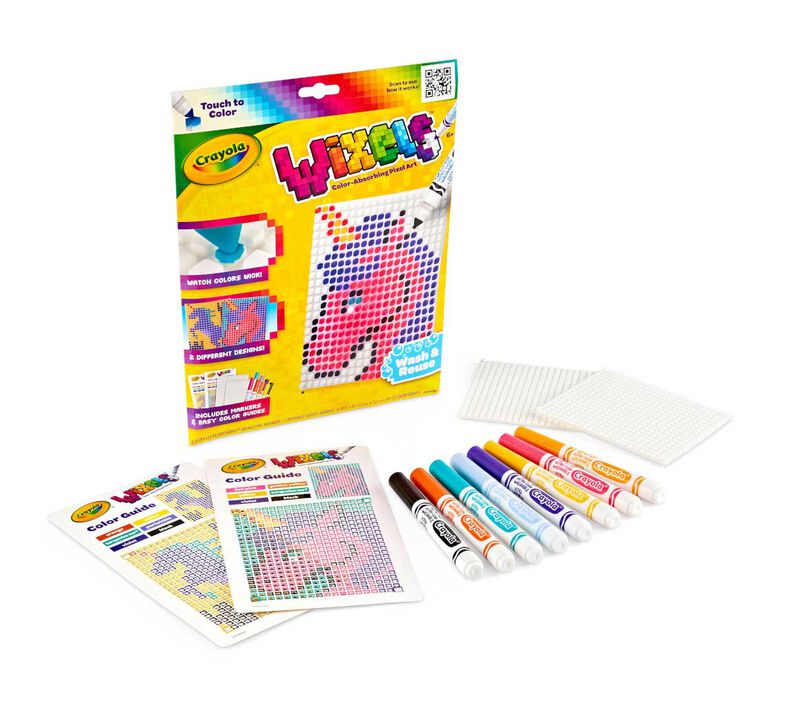Crayola Wixels Unicorn Activity Kit, Pixel Art Coloring Set – Krazy ...