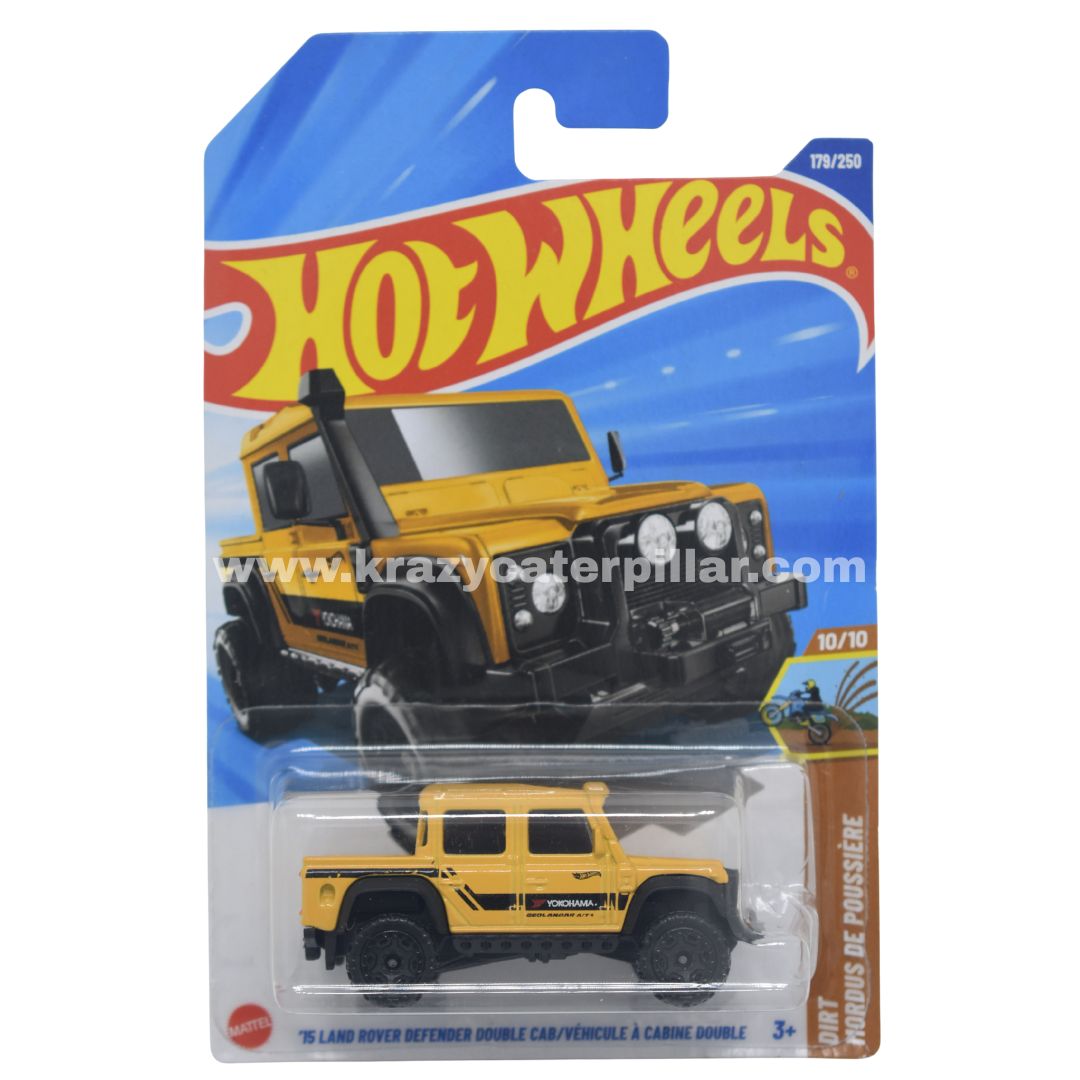 Hot Wheels '15 Land Rover Defender Double Cab - Yellow – Krazy Caterpillar
