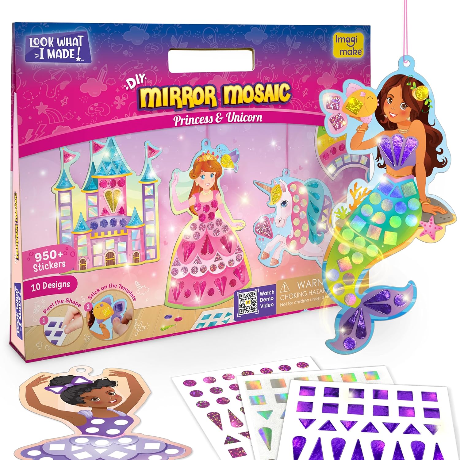 Mirror Mosaic - Princess & Unicorn | Imagi Make – Krazy Caterpillar