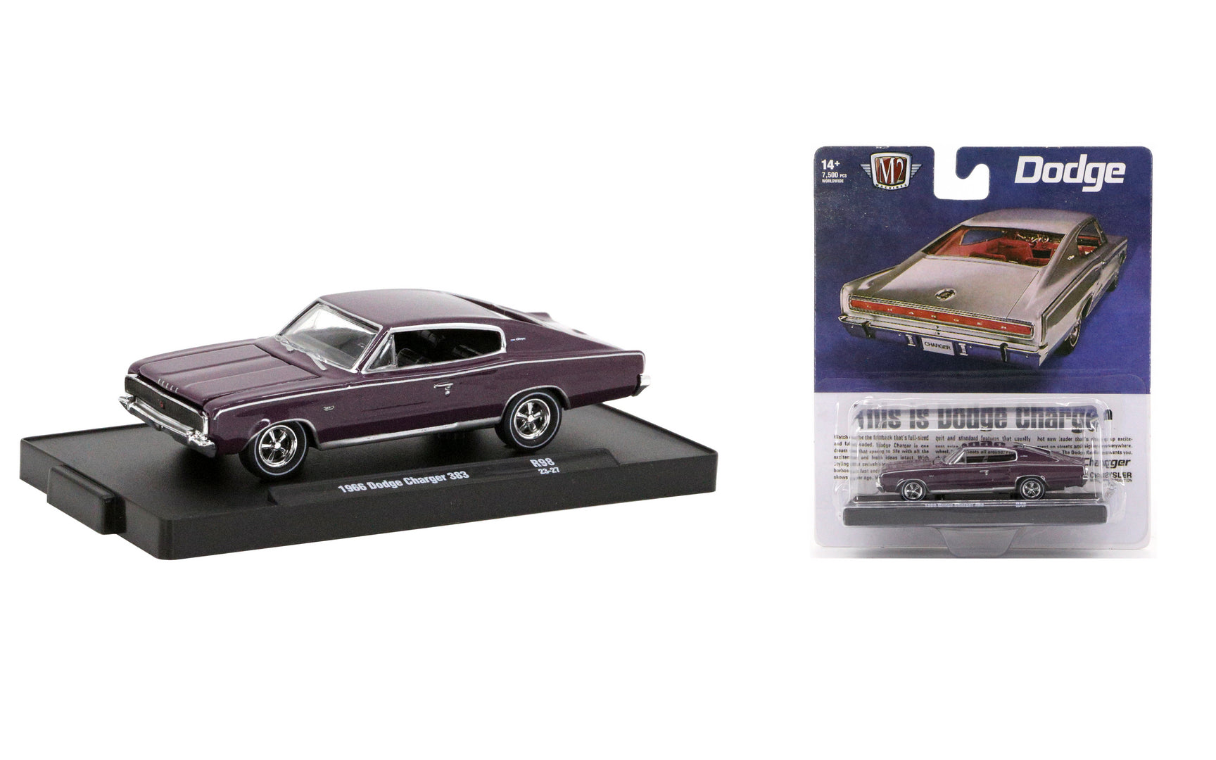 M2 Machines: 1966 Dodge Charger 383 Die-Cast-Scale Model (1:64) – Krazy ...