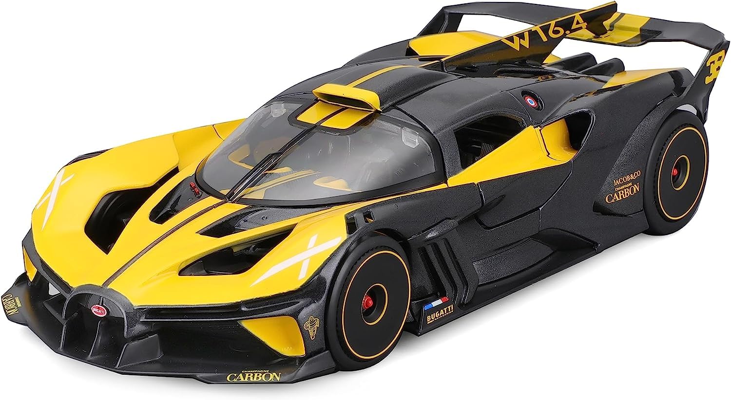 Maisto Bugatti Bolide Yellow - (1:24) Die-Cast Scale Model – Krazy ...
