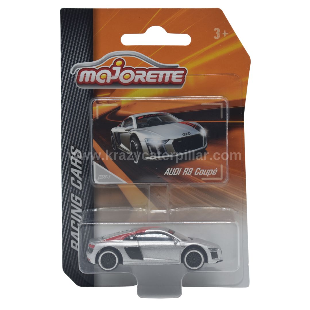 Majorette Audi R8 Coupe Silver: Racing Cars - 1:64 – Krazy Caterpillar