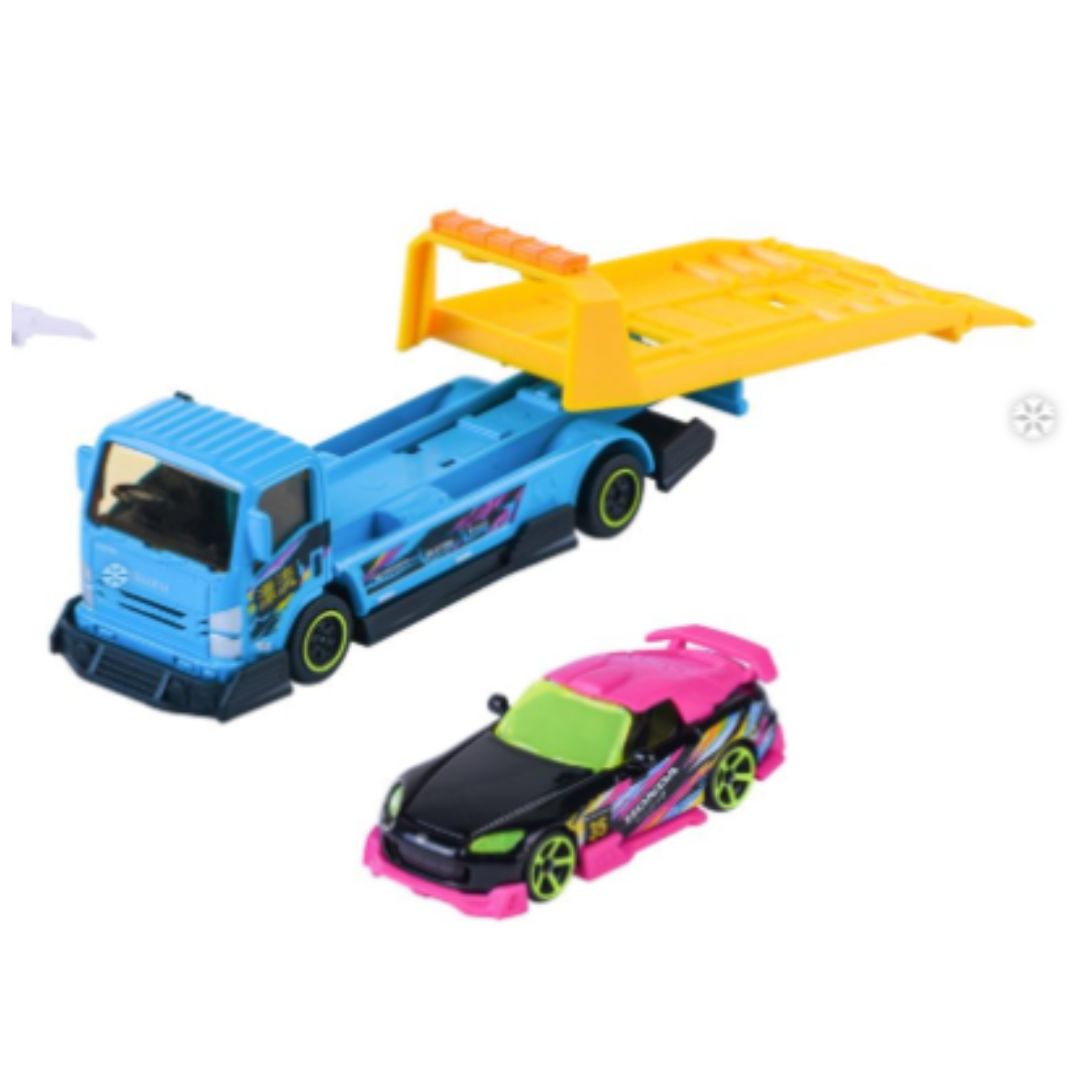 Majorette: Isuzu NPR with Honda S2000 - Black – Krazy Caterpillar