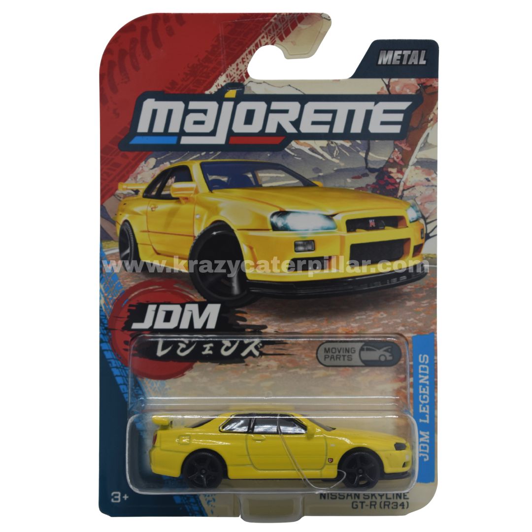 Majorette: JDM Legends Premium Cars - Nissan Skyline GT-R (R34) - Yell ...