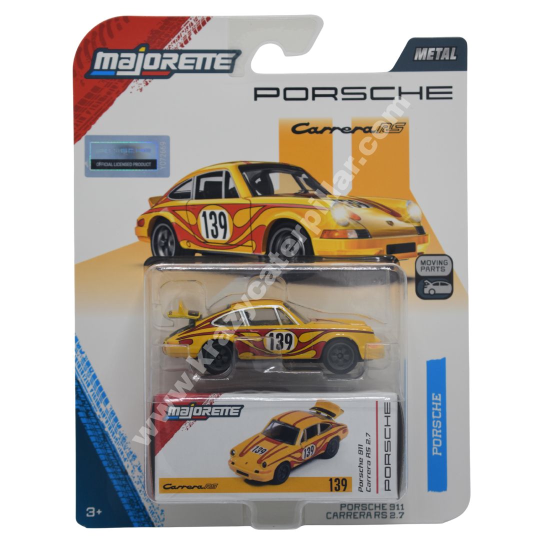 Majorette: Porsche Deluxe Cars - Porsche 911 Carrera RS 2.7 - Yellow ...