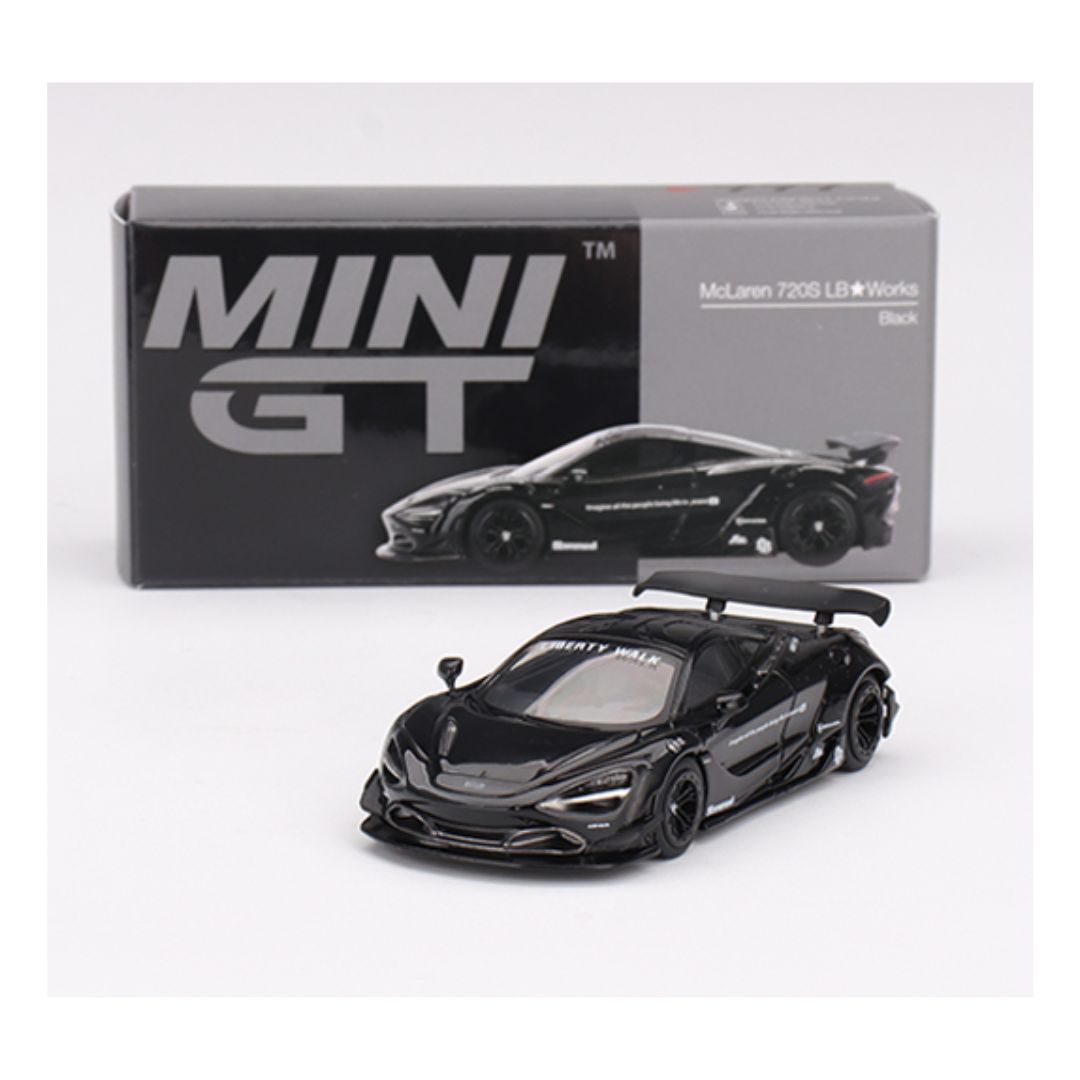 Mini GT #777: McLaren 720S LB★Works Black 1:64 – Krazy Caterpillar