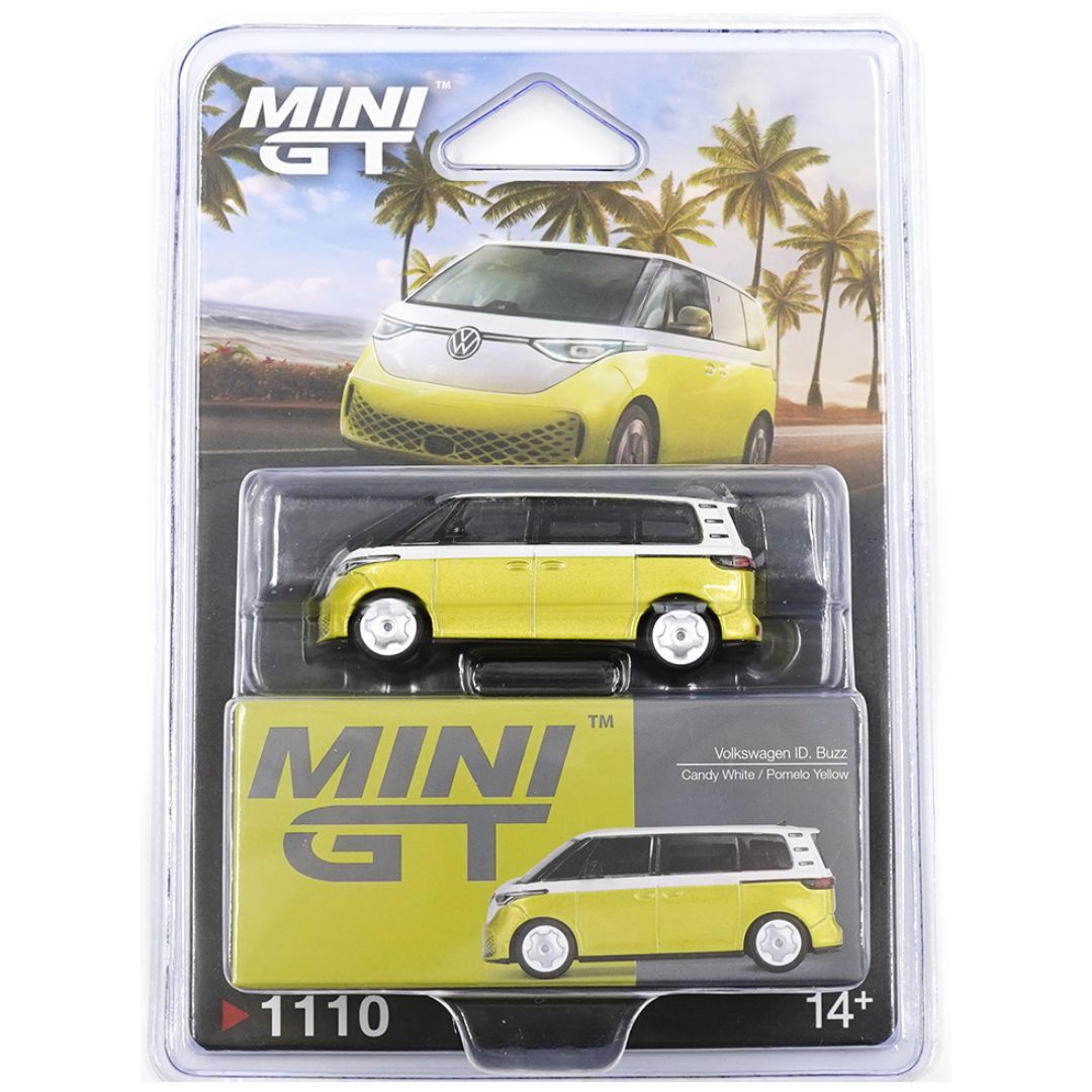 Mini GT Blister #1110: Volkswagen ID. Buzz - Candy White / Pomelo Yell ...