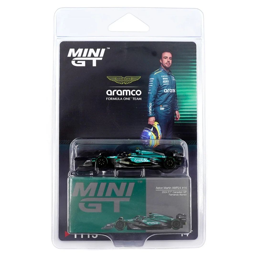 Mini GT Blister #1113: Aston Martin AMR24 #14 Fernando Alonso F1 2024 ...