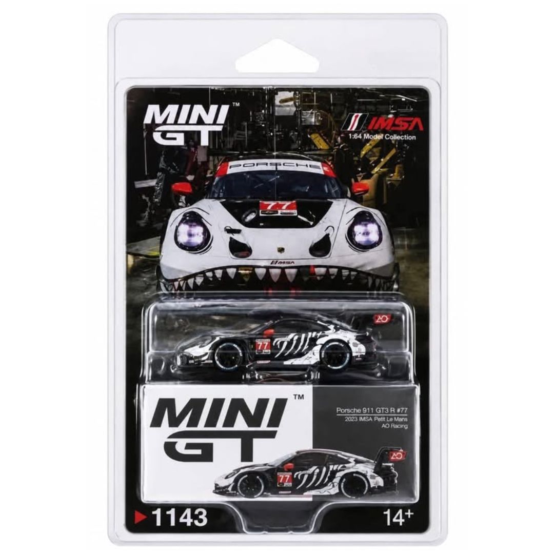 Mini GT Blister #1143: Porsche 911 GT3 R #77 AO Racing 2025 IMSA Petit ...