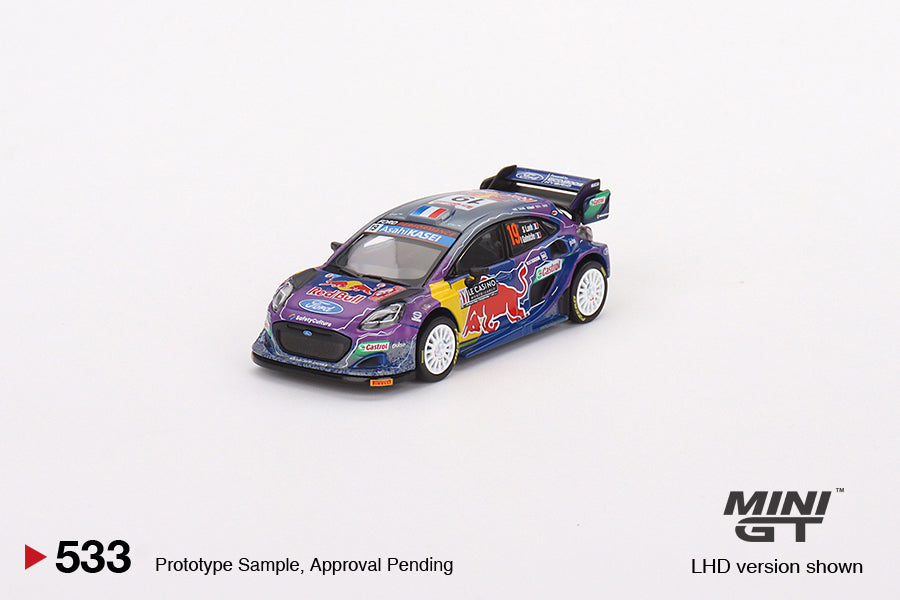 Mini GT Ford Puma Rally1 #19 M-Sport Ford WRT 2022 Rally MonteCarlo Wi ...