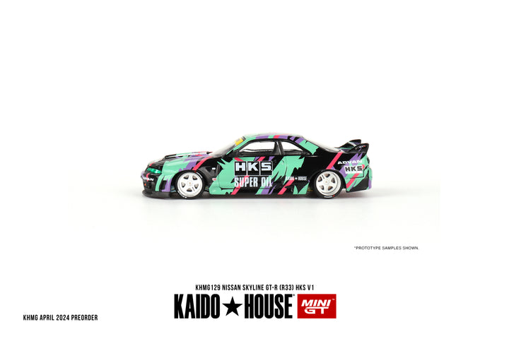 Mini GT Kaido #129: House Nissan Skyline GT-R (R33) HKS V1 1 Mini GT Kaido #129: House Nissan Skyline GT-R (R33) HKS V1 1