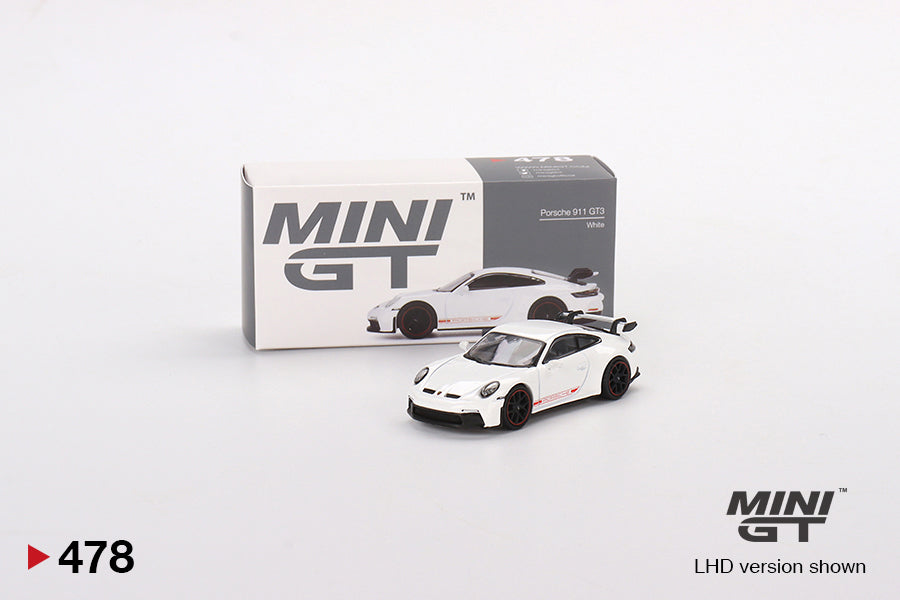 Mini GT Porsche 911 (992) GT3 White – Krazy Caterpillar