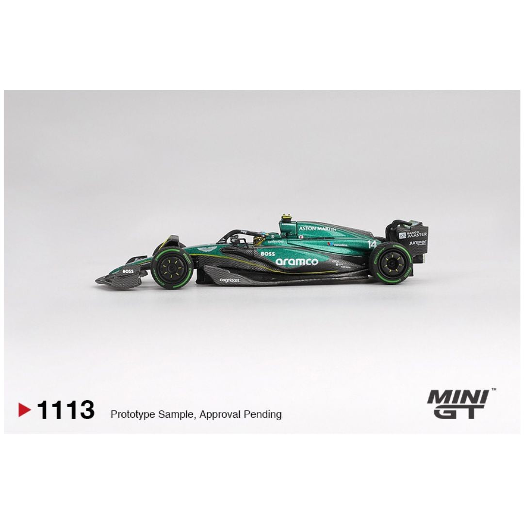 Mini GT Blister #1113: Aston Martin AMR24 #14 Fernando Alonso F1 2024 ...