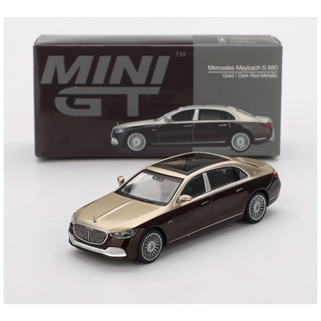 Mini GT #962: Mercedes-Maybach S 680 Gold / Dark Red Metallic – Krazy ...