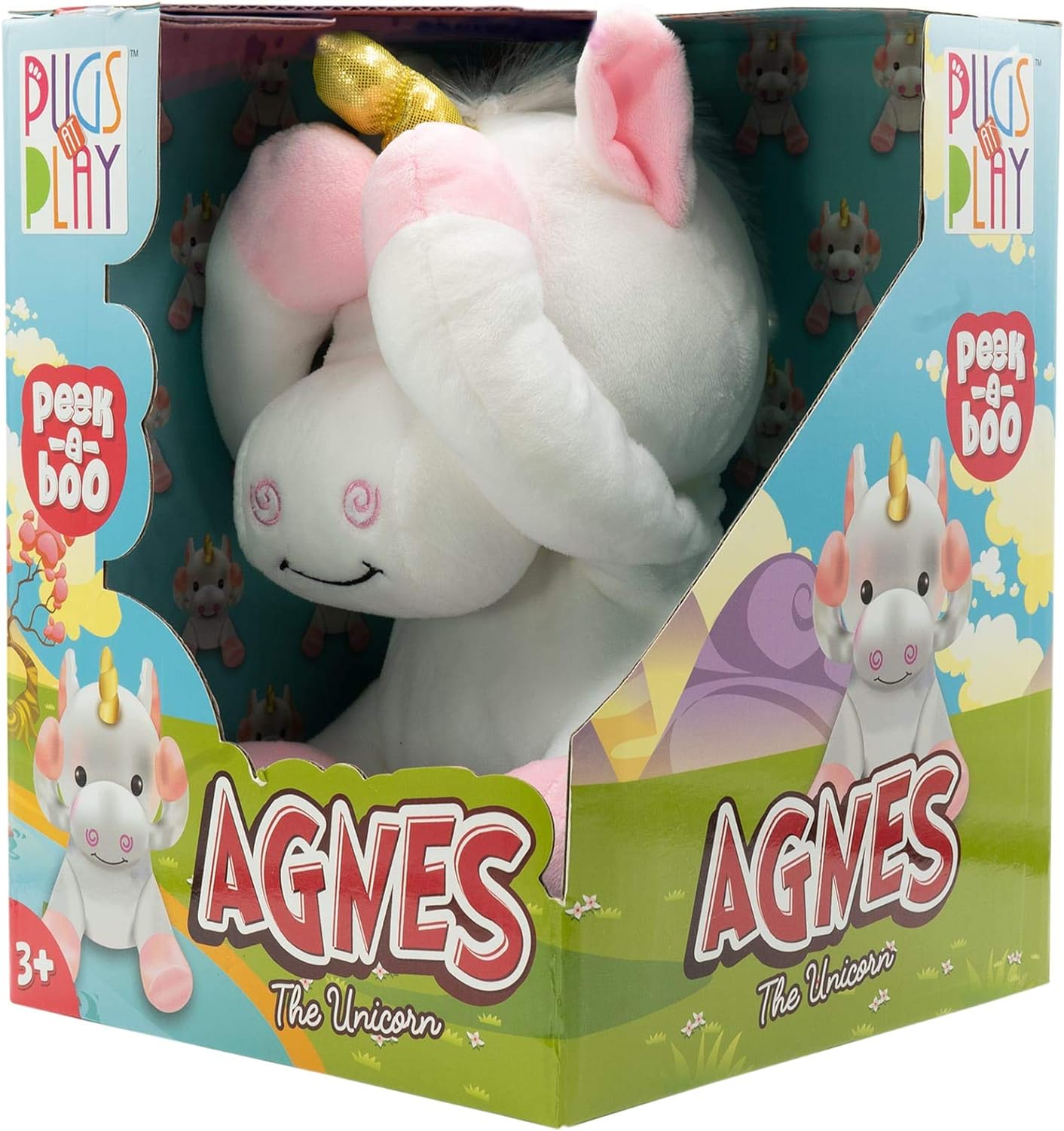 Agnes The Unicorn (Peek-a-Boo Interactive Plush) | Pugs At Play – Krazy ...