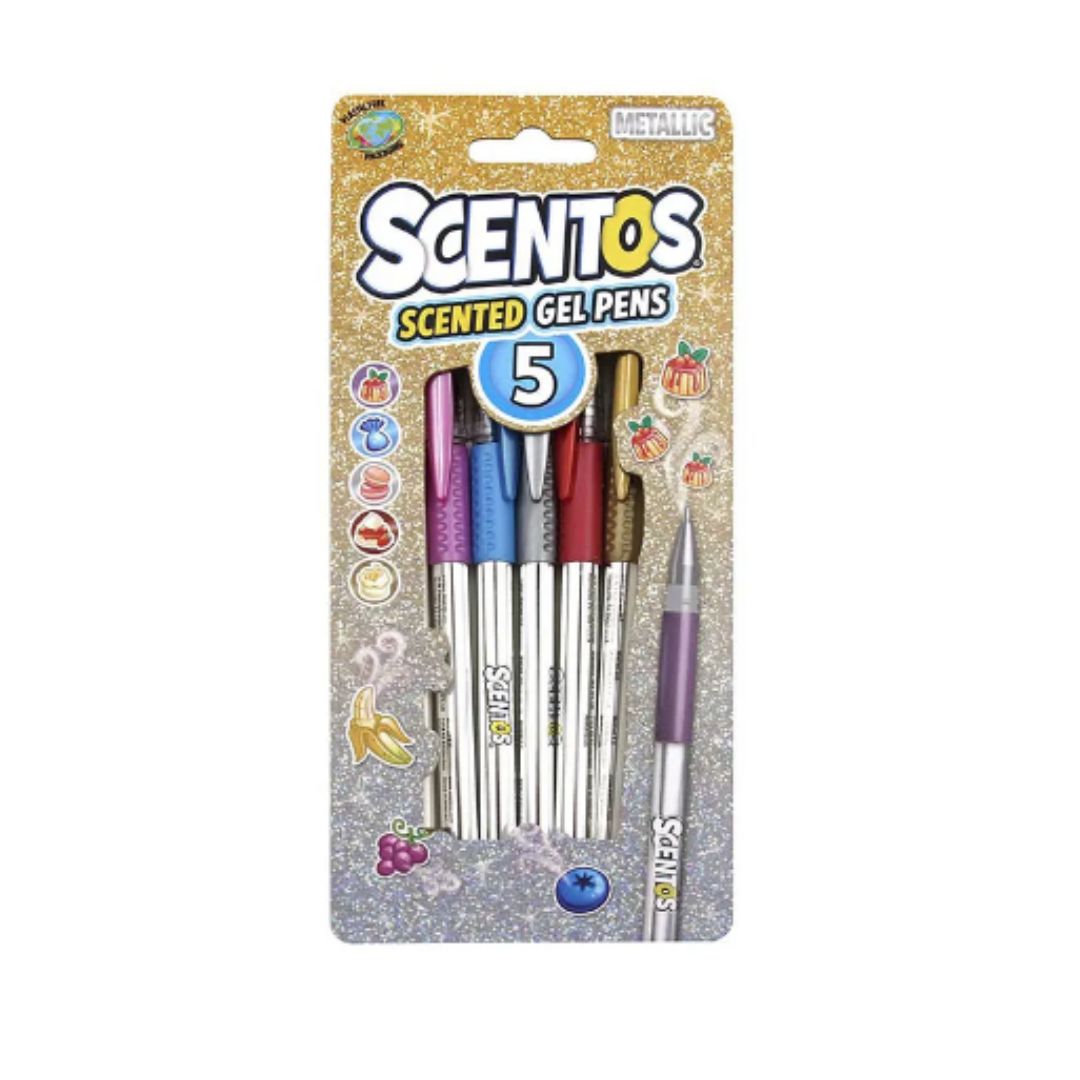 Scentos: Scented Gel Pens - Metallic, Count 5 – Krazy Caterpillar