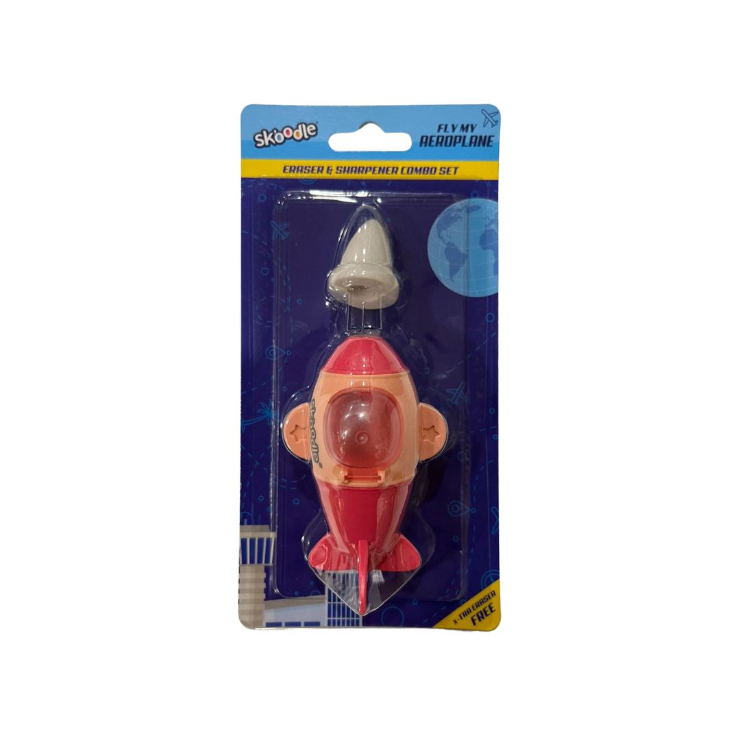 Skoodle: Fly My Aeroplane Eraser & Sharpener Combo Set- Pink – Krazy ...