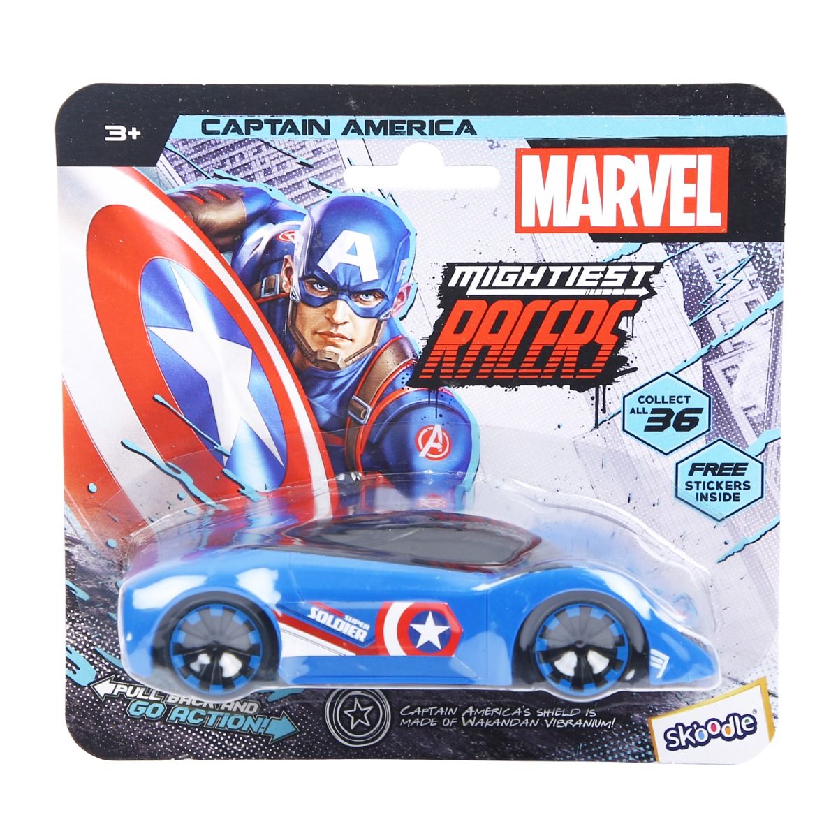 Skoodle Marvel Pull-Back Hyper Car - Captain America – Krazy Caterpillar