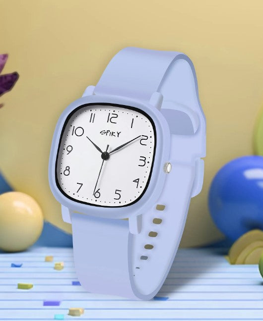Spiky EVA19 Square Analog Watch for Kids - Blue – Krazy Caterpillar