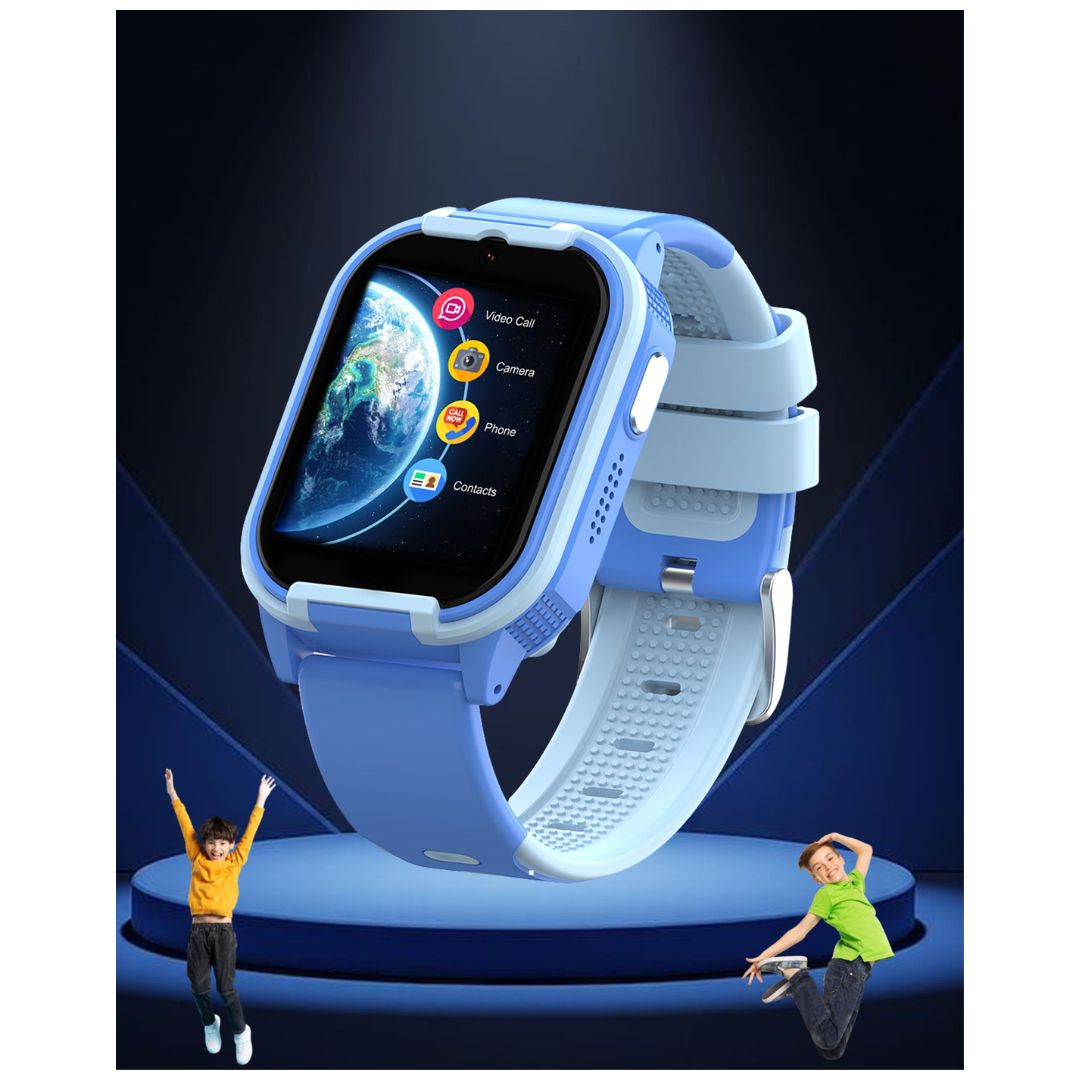 Spiky New Gnome - Blue 4G Video Calling Smartwatch for Kids with Multi ...