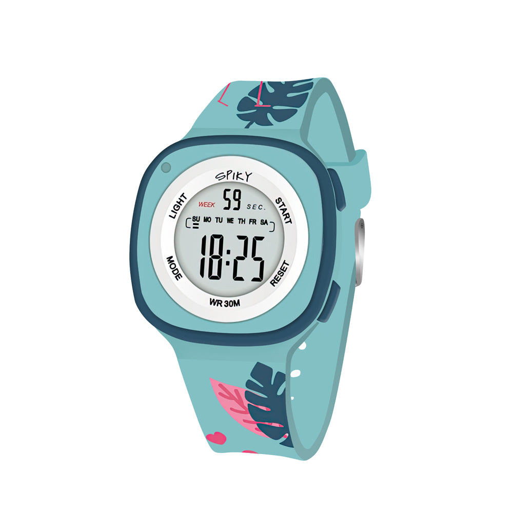 Spiky Rectangle Multi Functional Sports Digital Watch Unique Design Pa ...