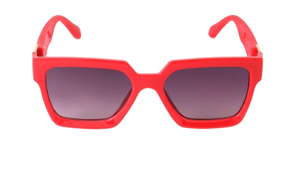 Spiky Rectangle UV Protected Sunglass - Red – Krazy Caterpillar
