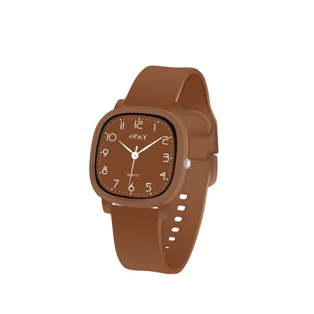 Spiky Square Analog Watch for Kids - Brown – Krazy Caterpillar