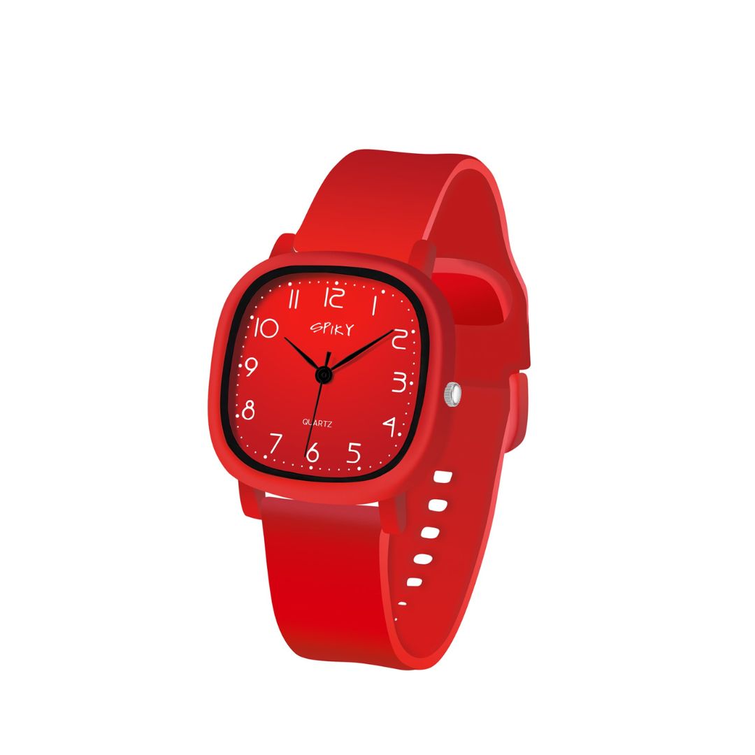 Spiky Square Analog Watch for Kids - Red – Krazy Caterpillar