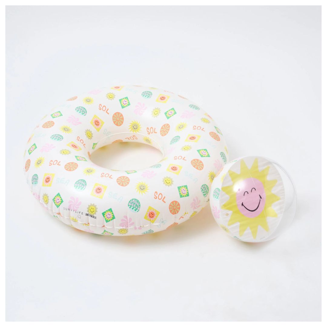 Pool Ring & Ball Set SMILEY World Sol Sea – Krazy Caterpillar