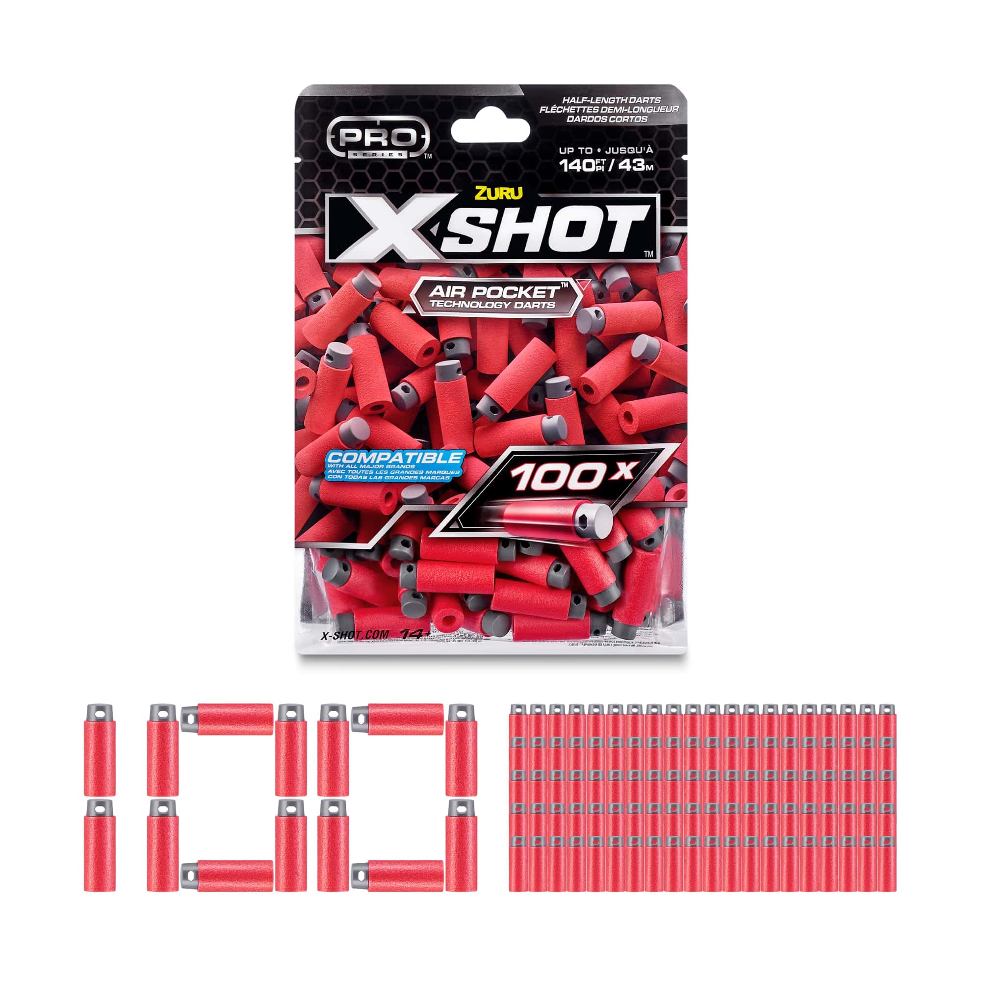 X-Shot Pro-Series 100 Half-Length Pro Dart Refill – Krazy Caterpillar