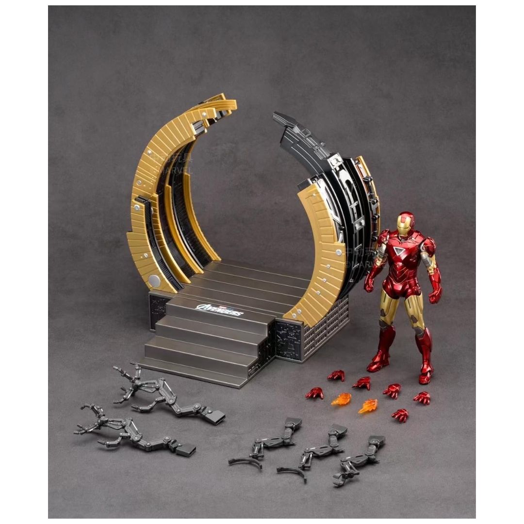 ZD Toys: Marvel Avengers Suit Up Gantry With Iron Man Mark 06 - Action ...