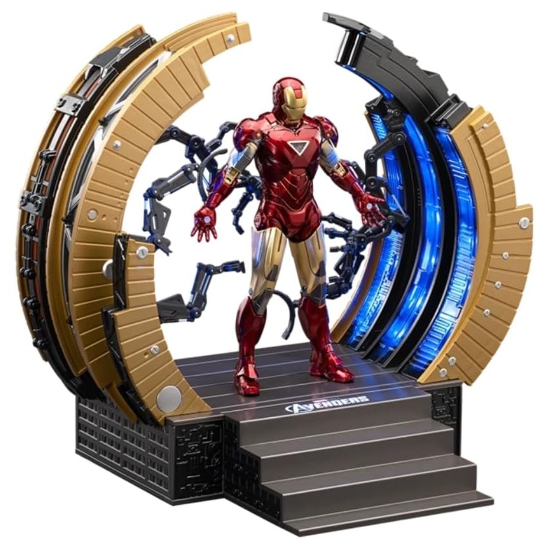ZD Toys: Marvel Avengers Suit Up Gantry With Iron Man Mark 06 - Action ...