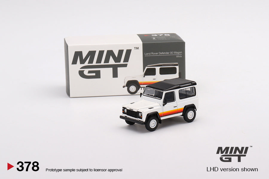 Land Rover Defender 90 Wagon White - 1:64 | Mini GT – Krazy Caterpillar