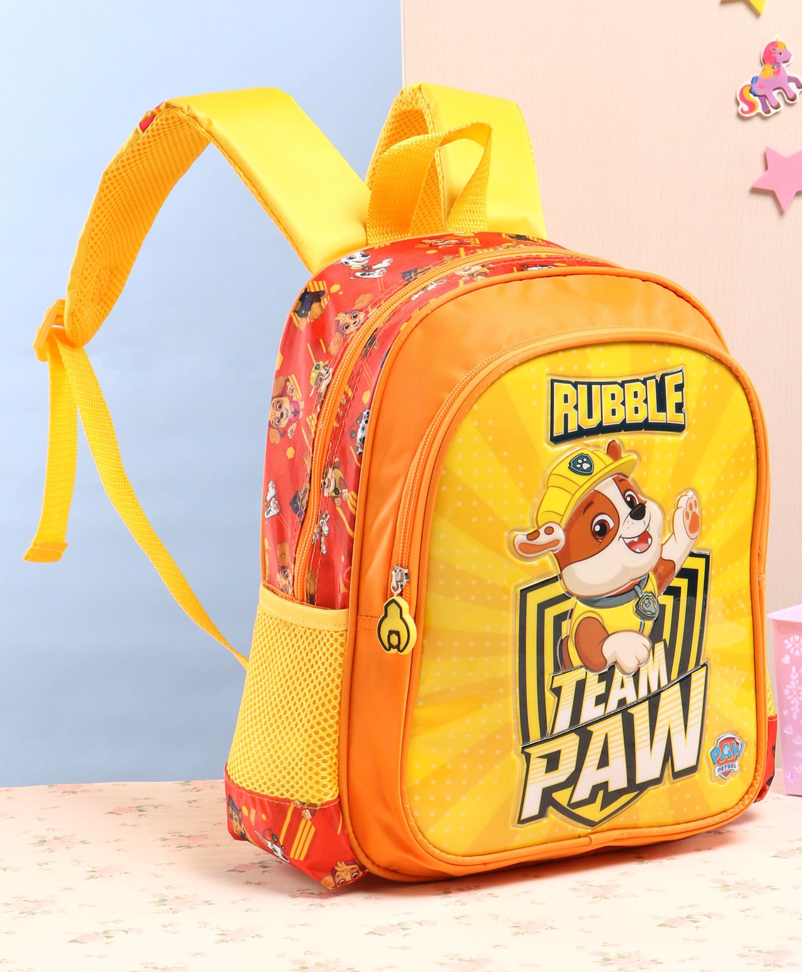 PAW Patrol Team PAW- Rubble School Bag- Backpack (12 Inch) | Simba ...