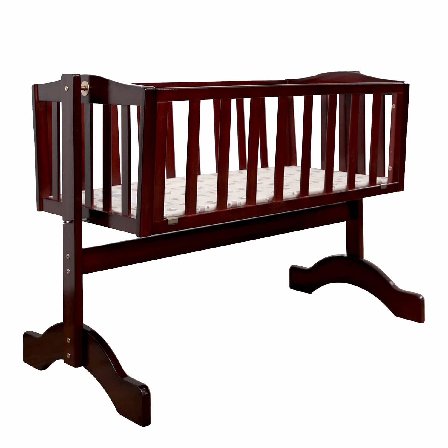 Baby Wooden Cot C-10, Cherry Red | LuvLap – Krazy Caterpillar