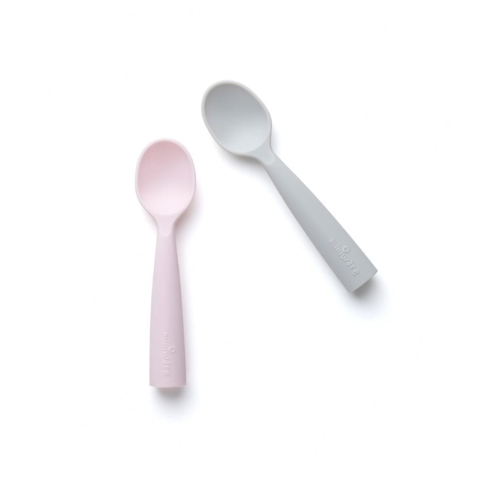 Training Spoon Set - Grey Pink | Miniware – Krazy Caterpillar