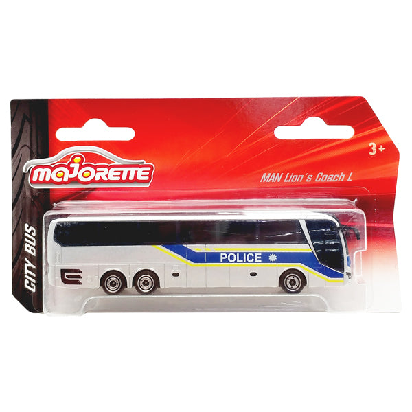 Man Lion's Coach L (Police) - City Bus | Majorette – Krazy Caterpillar