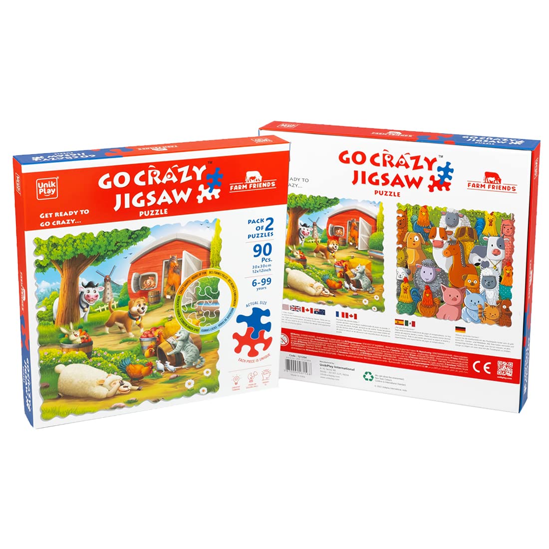 Go Crazy: Farm Friends - Jigsaw Puzzle | Unik Play – Krazy Caterpillar