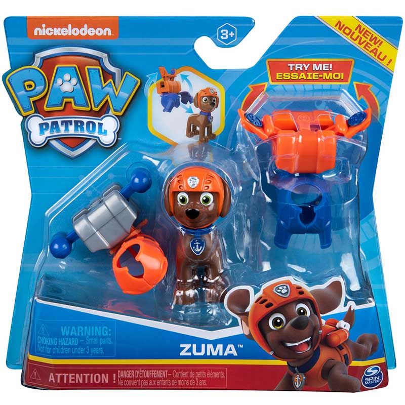 Action Pups Zuma With 2 Clip on Backpacks | PAW Patrol – Krazy Caterpillar