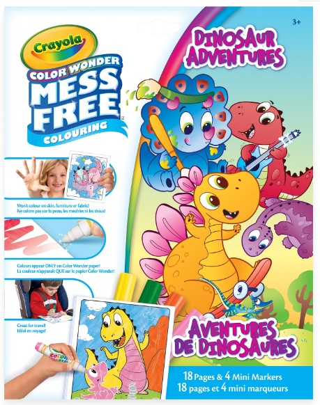 Dinosaur Adventures: Color Wonder Mess-Free - Colouring Pages & Mini M ...