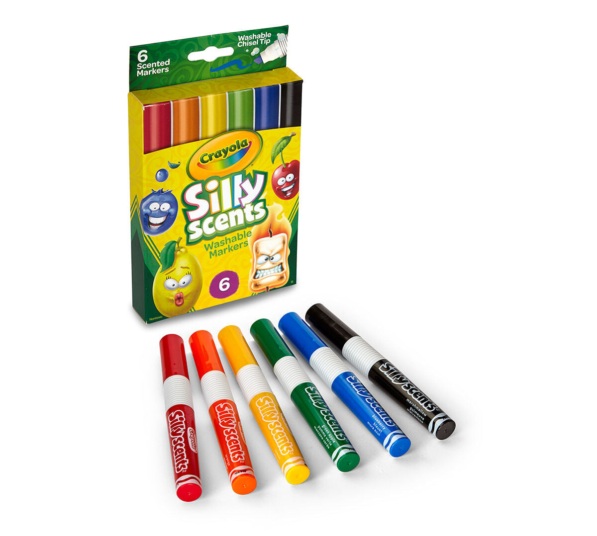 Silly Scents Chisel Tip Washable Markers - 6 Count | Crayola – Krazy ...