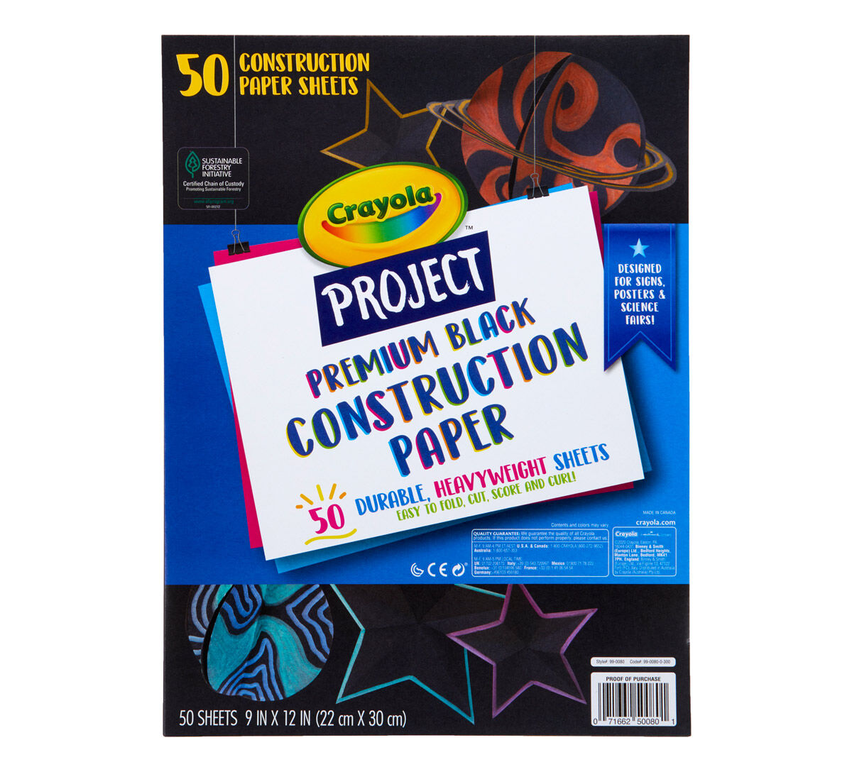 Project: Premium Black Construction Paper - 50 Sheets | Crayola – Krazy ...