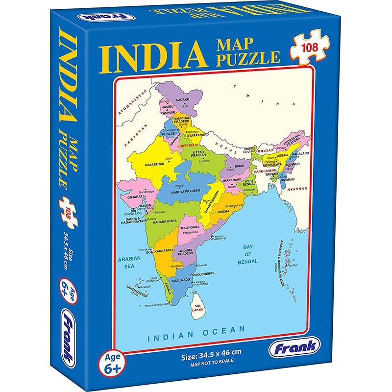 India Map Puzzle - 108 PCS | Frank – Krazy Caterpillar