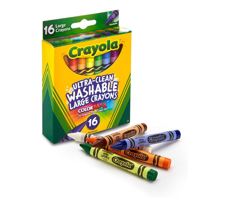 Ultra-Clean: Large Washable Crayons - 16 Count | Crayola – Krazy ...